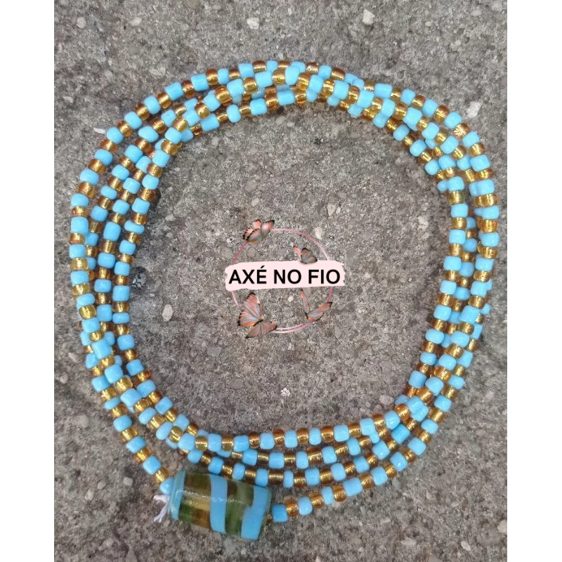Guia - Fio de Conta - Umbanda - Candomblé - Logun Ede | Shopee Brasil