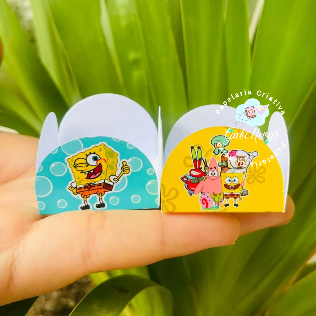 Forminha de brigadeiro personalizada Bob Esponja lembrancinha para ...