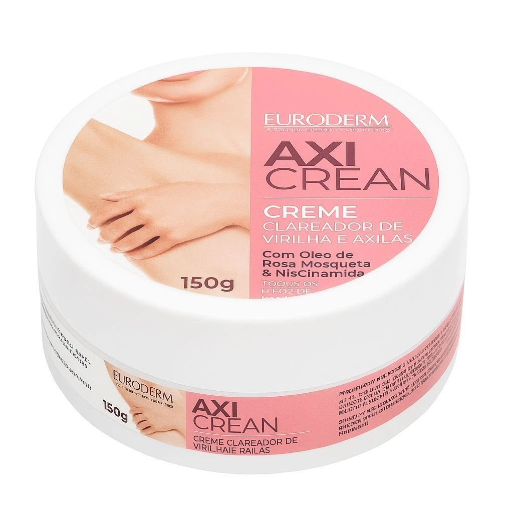Creme Clareador Virilha & Axilas Euroderm Axi Clean 150g – Com Rosa Mosqueta + Niacinamida ...