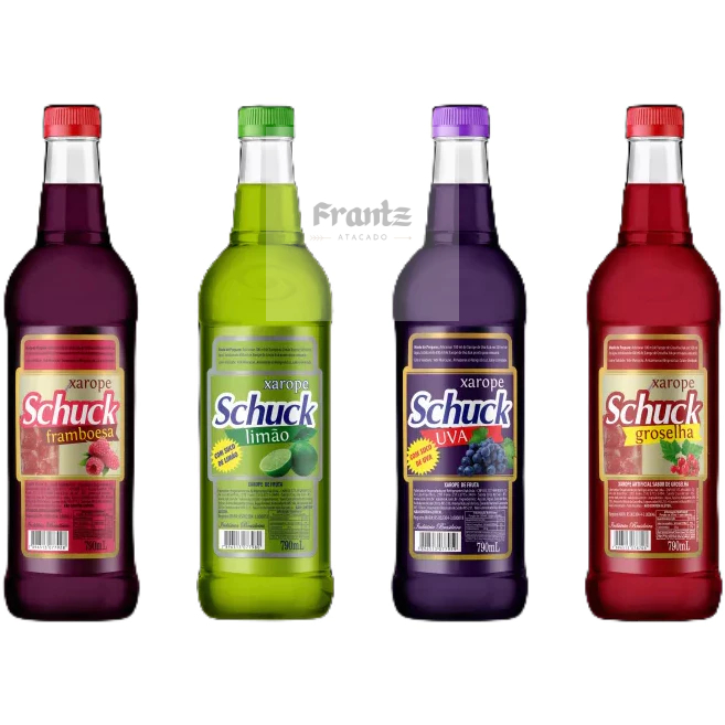 Kit 2 Garrafas Xarope Schuck 790ml | Limão Uva Framboesa Groselha ...