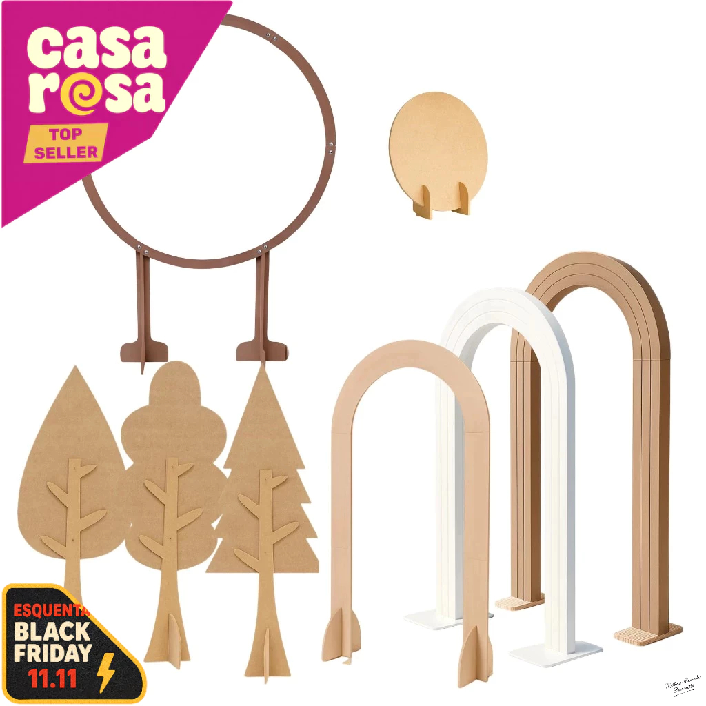 Painel De Festa Meia Lua Lançamento Desmontável Em Mdf Cru Pegue Monte ...