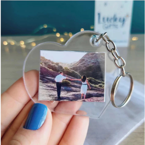 PORTA FOTO chaveiro CORAÇÃO 3X4 KIT PERSONALIZADO | Shopee Brasil