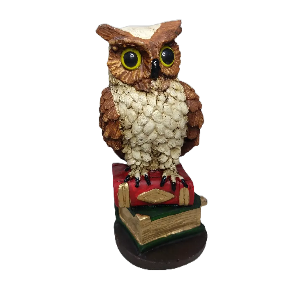 Enfeite Coruja Sobre Livro - Símbolo Da Sabedoria - Para Decoração ...