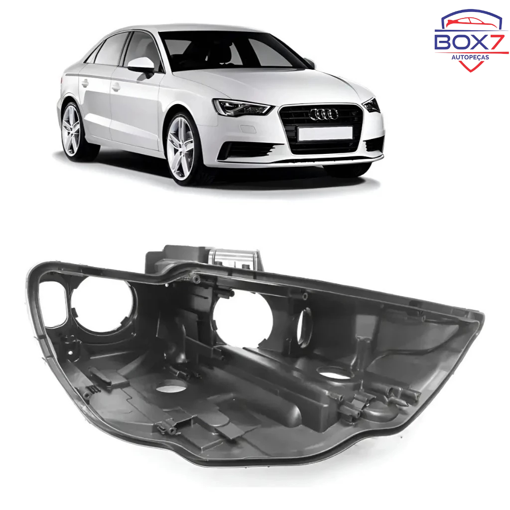 Carcaça Farol Dianteiro Audi A3 2013 2014 2015 2016 Passageiro Direito ...