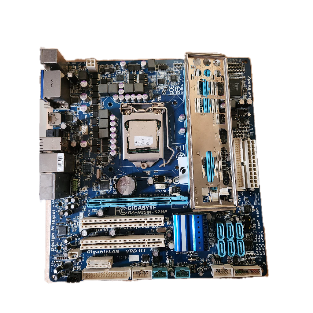 (SUCATA) Placa Mae Gigabyte GA-H55M-S2HP DDR3 Socket LGA1156 M-ATX ...