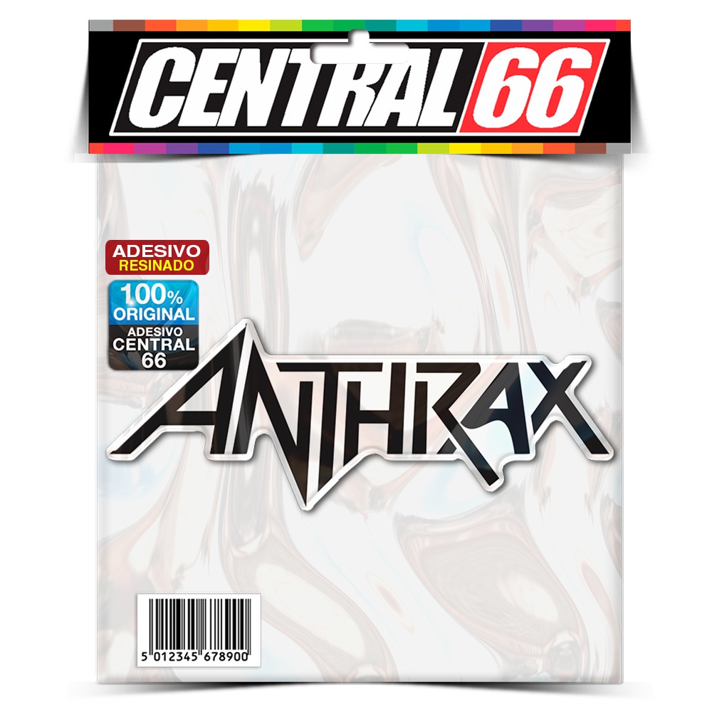 Adesivo Resinado Emborrachado Anthrax Logo Escrito Resinado Alto Relevo ...