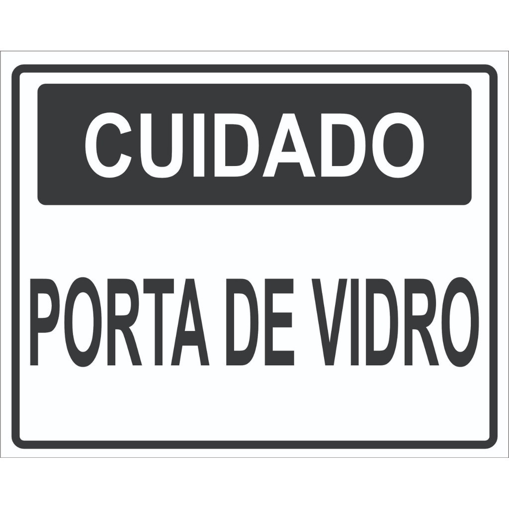 Adesivo Sinalização Porta De Vidro Cuidado 20X25 | Shopee Brasil