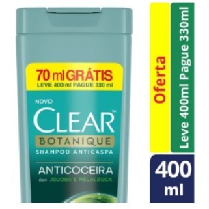 Shampoo Anticaspa Clear Botanique Anticoceira 400ml | Shopee Brasil