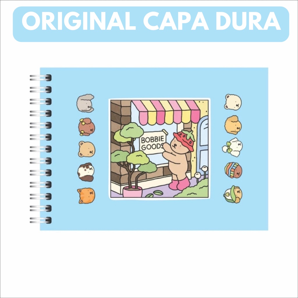 Mini Bobbie Goods Livro de Colorir 50 Folhas Capa Dura180g Caderno de ...