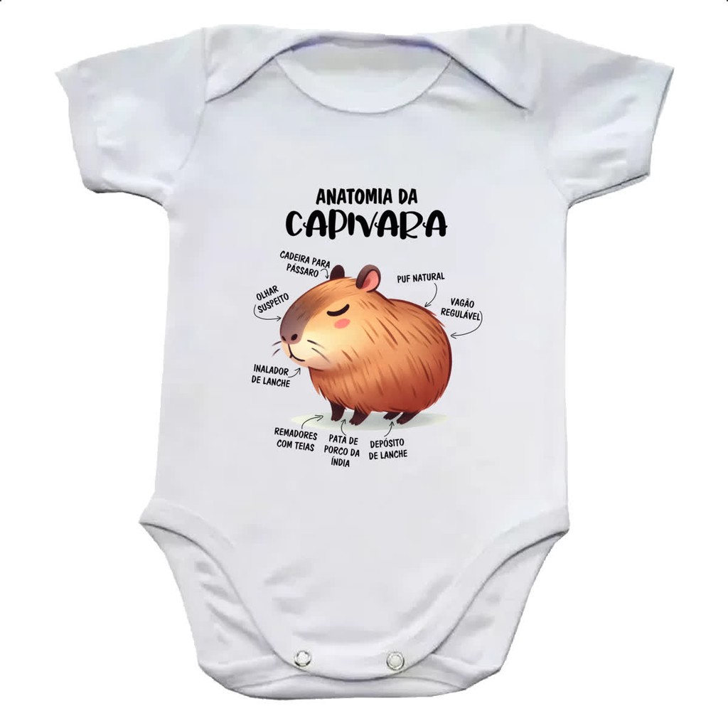 Body infantil Anatomia da capivara | Shopee Brasil