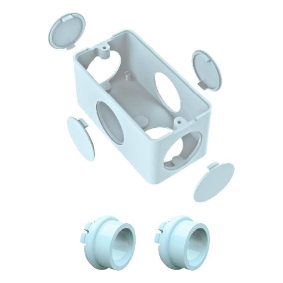 Kit 20 Caixa Condulete Pvc 5 Entradas Adaptador 34 Branco | Shopee Brasil