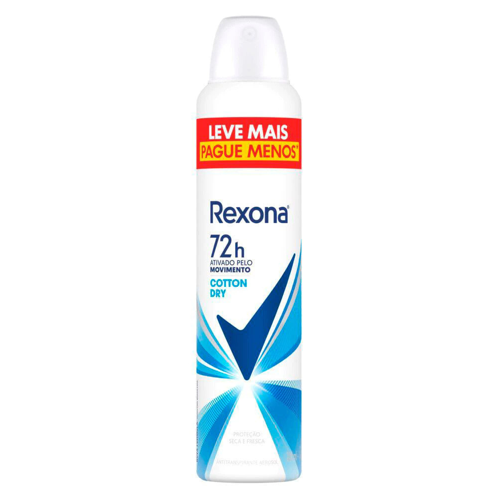 Desodorante Aerosol Rexona Cotton Dry Azul 250ml | Shopee Brasil