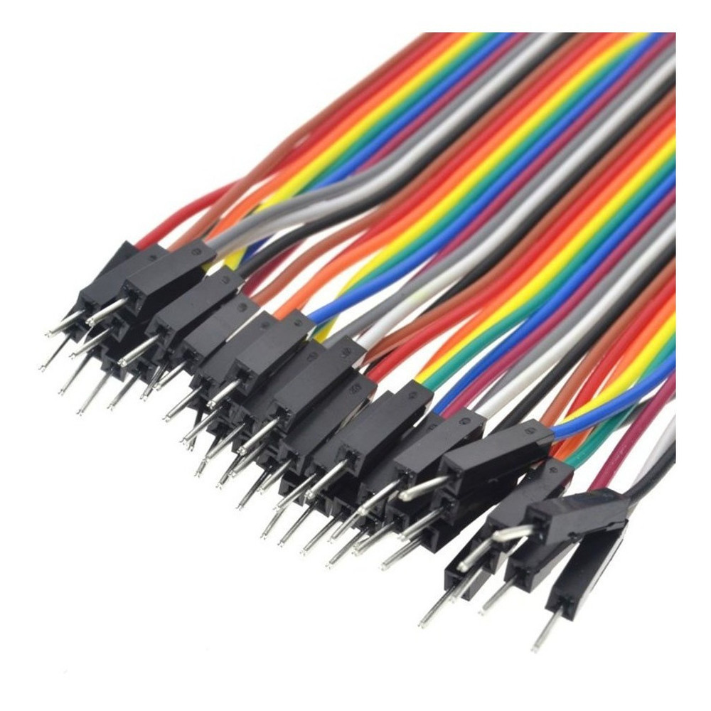 40 Cabo Cabinho Wire Jumper Macho X Macho 10cm P/ Protoboard | Shopee ...