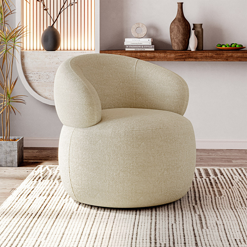 Poltrona Design Orgânico Moderno e Sofisticado Eloah Base Giratória ...