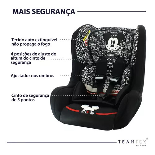 Cadeira Para Auto Trio Mickey Mouse Typo Grupo 0/1/2 Até 25 Kg Cor ...
