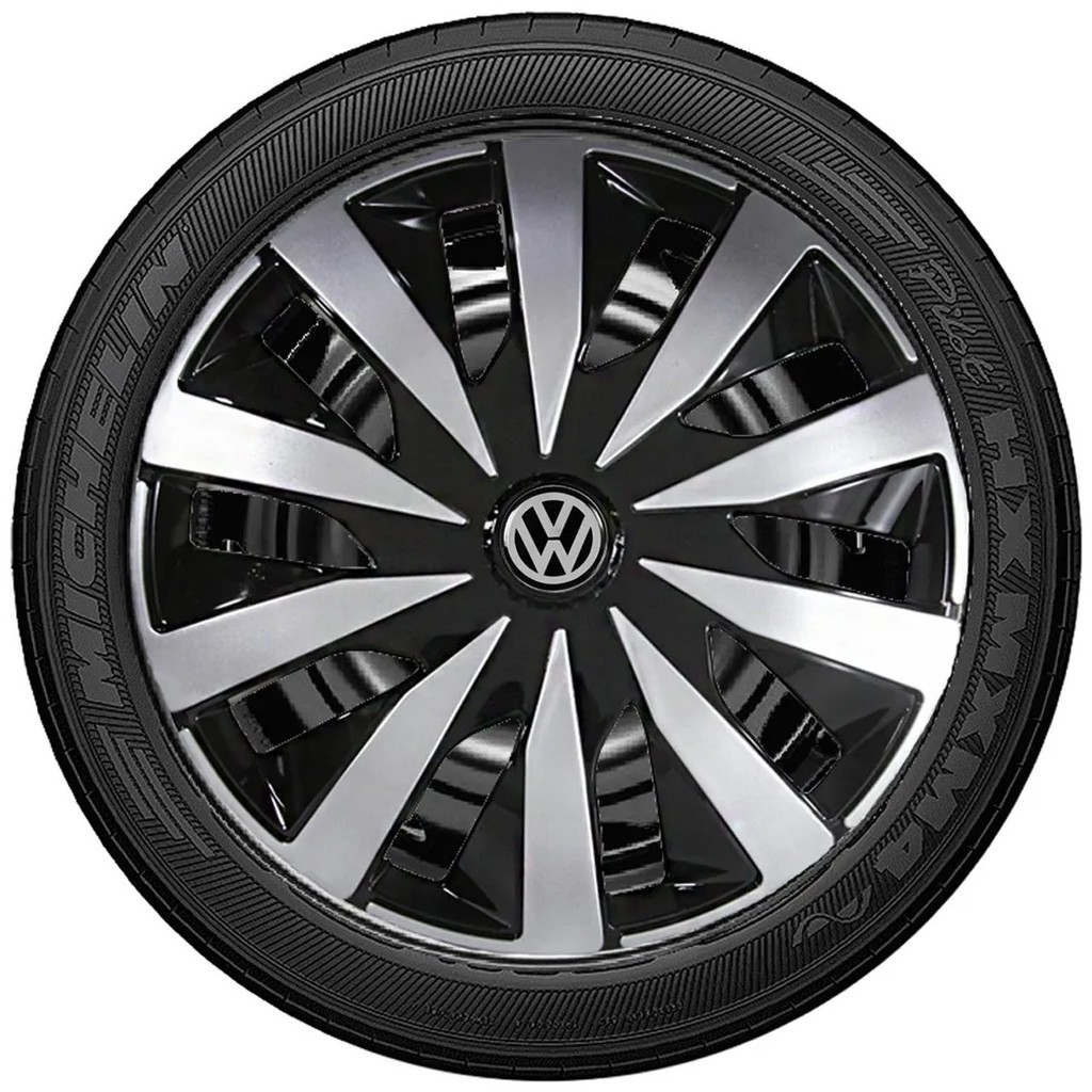 Kit 4 Calotas Esportivas Aro 14 Seven VW Polo 2002 á 2025 | Shopee Brasil