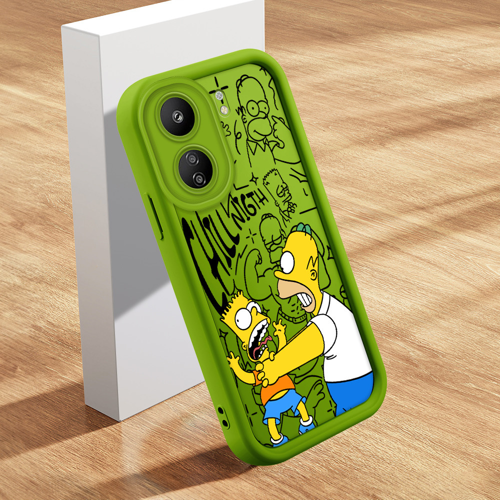 Capa Para Xiaomi Redmi 13C Poco C65 Capinha De Simpson Celular Macio ...