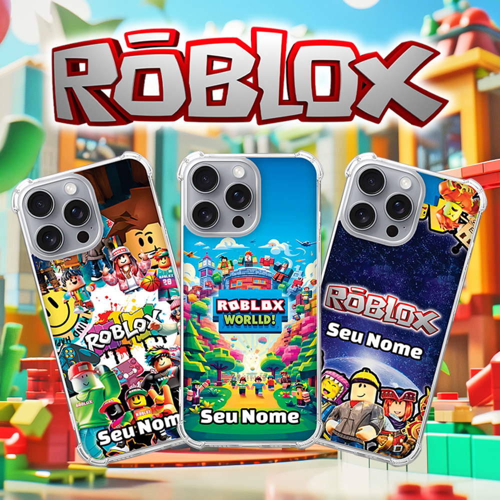 Capa Capinha ROBLOX (seu nome) para IPHONE, 16, pro, max, plus, 16e, 15 ...
