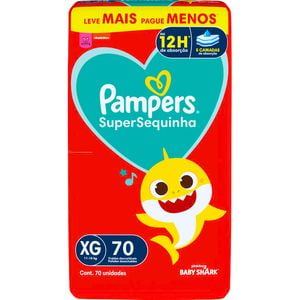 Fralda Desc Pampers Supersequinha Jumbo XG 70 un | Shopee Brasil