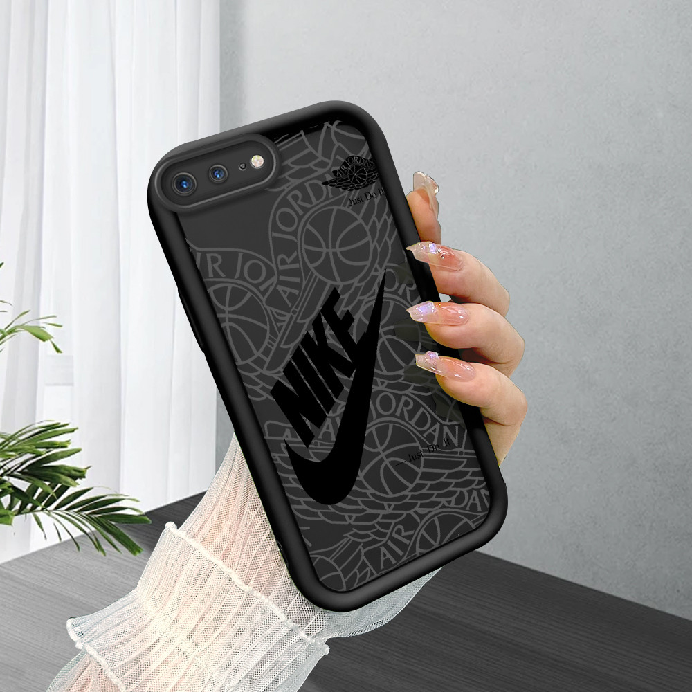 Capa Para iPhone 7 8 Plus Capinha De Celular Macio Preto Case 5857 TYB ...