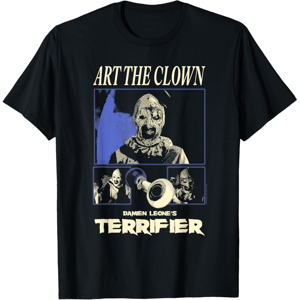 Camiseta Terrifier Art The Clown Painéis Pretos E Brancos Horror ...