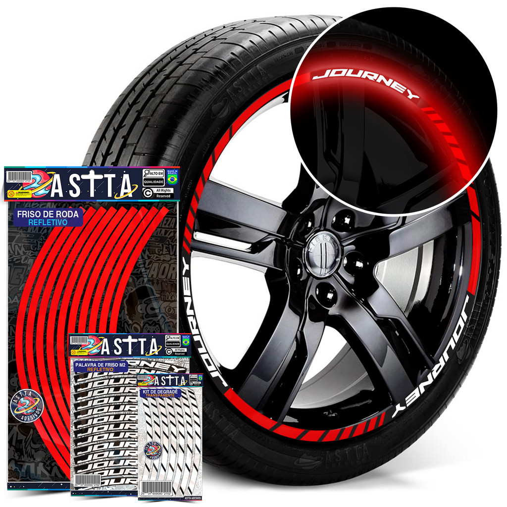 Friso De Roda M1 Compativel Dodge Journey + Adesivos Palavras Filete ...