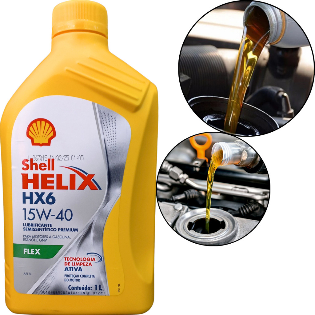 OLEO MOTOR 15W40 "SHELL" SEMI SINTETICO 1LT 41063905 | Shopee Brasil