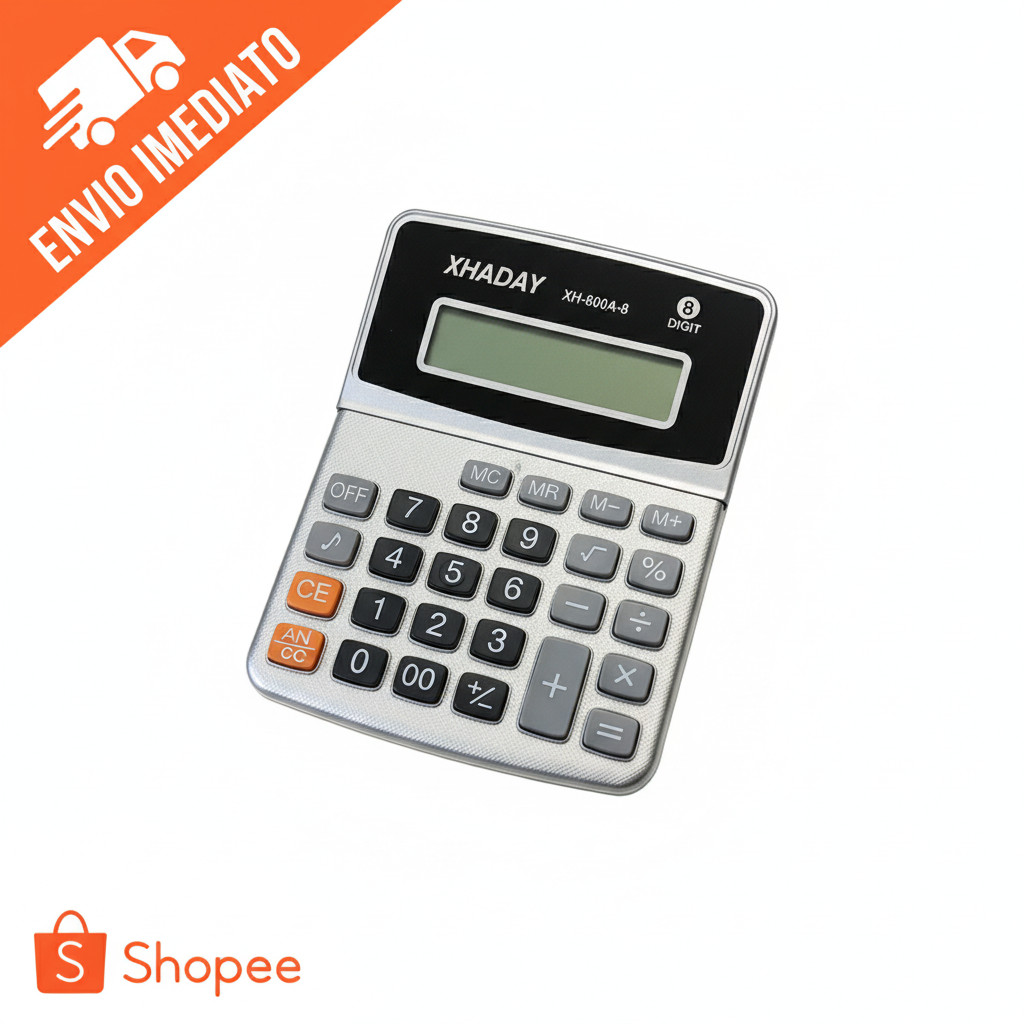 Calculadora X Cell 8 Dígitos Bateria Interna Xc Ca 800a Cor Cinza ...