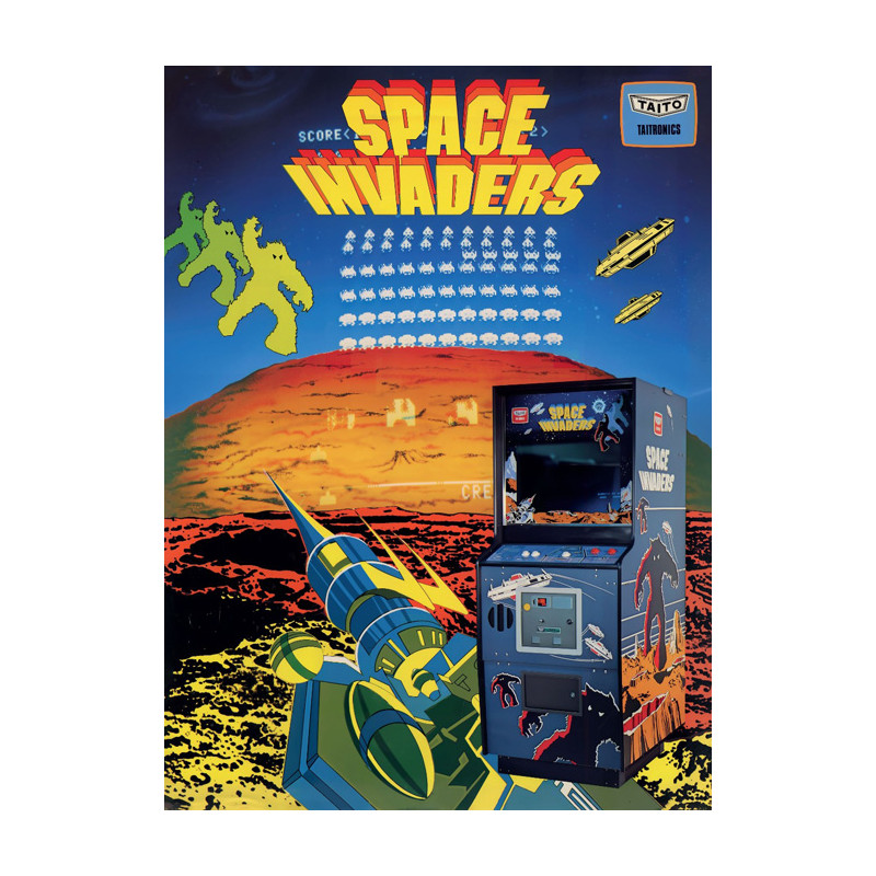 Bookzine Pôster Gigante Space Invaders - 50cm x 70cm Sem Dobras ...