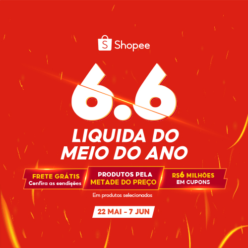 6.6 Liquida do Meio do Ano | R$6 Milhões em Cupons | Shopee 2024