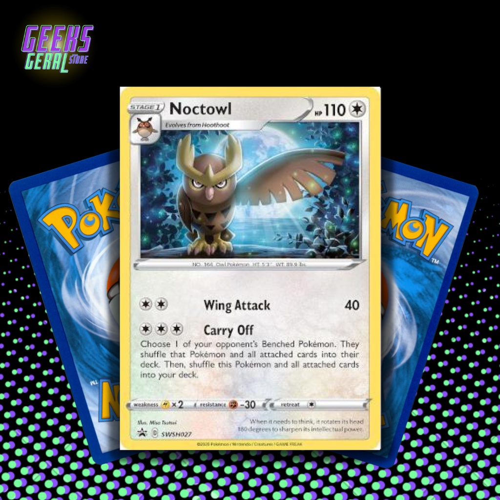 Carta Noctowl - PROMO (SWSH027)- Pokémon TCG - Rixa Rebelde | Shopee Brasil