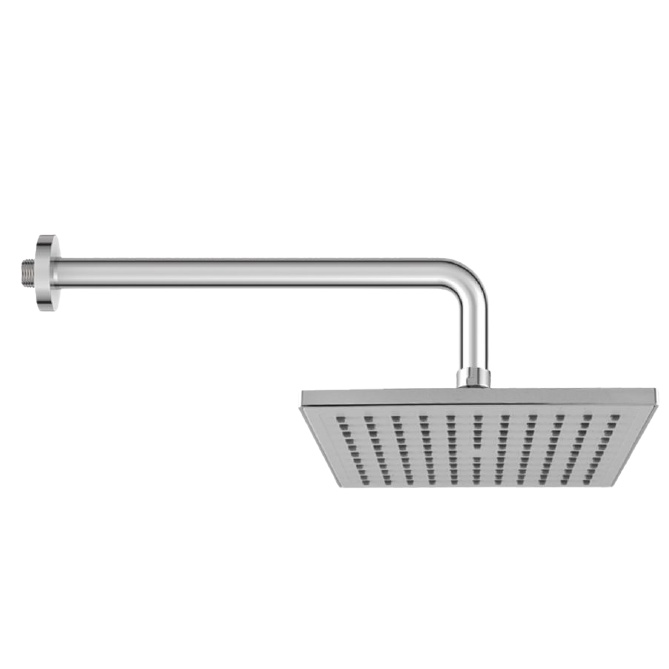 Ducha Chuveiro Inox Quadrada 20cm 20x20 Com Braço De 38cm Luxo | Shopee ...