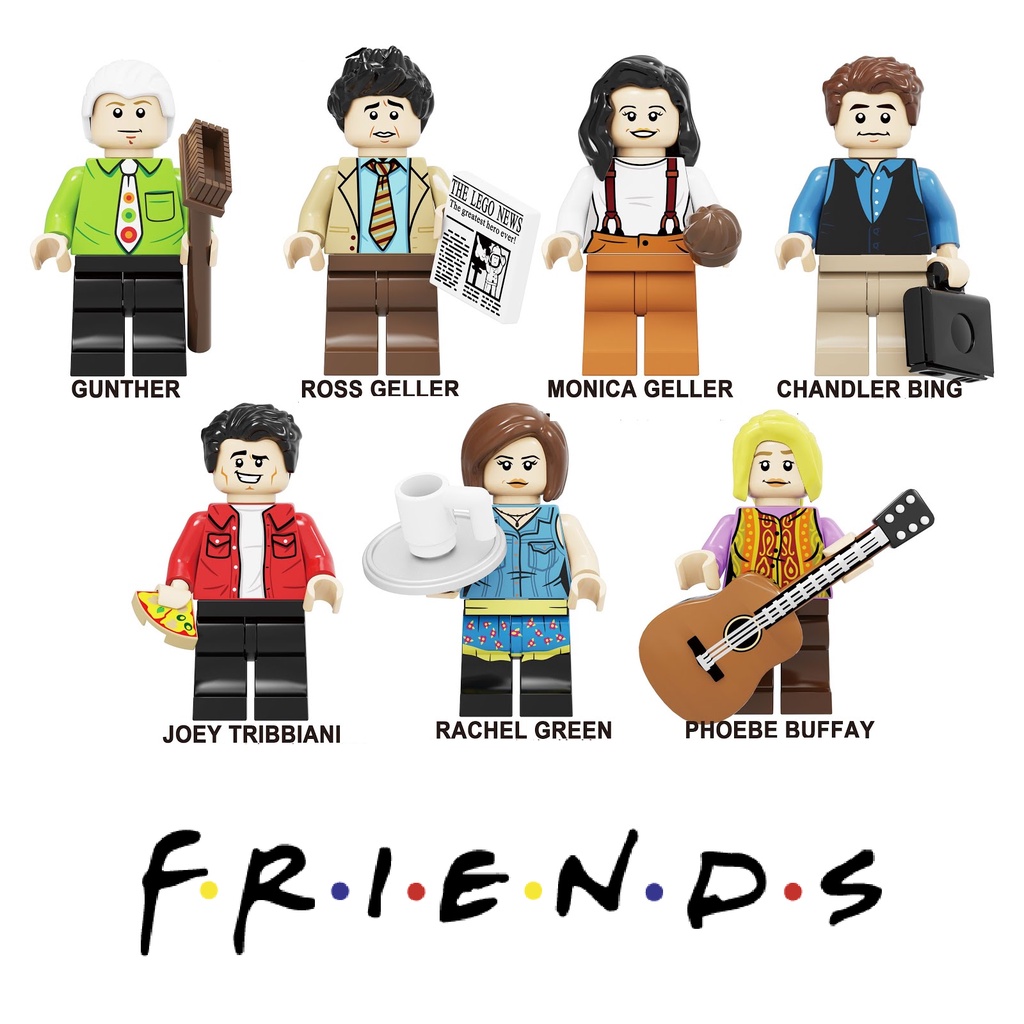 Kit Coleção 7 Miniaturas Minifiguras Serie Seriado Friends | Shopee Brasil