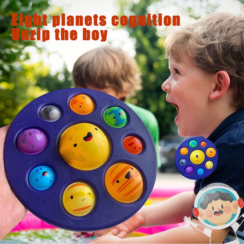 Planetas Pop It Fidget Toys Educação Precoce Sistema Solar Bolha ...