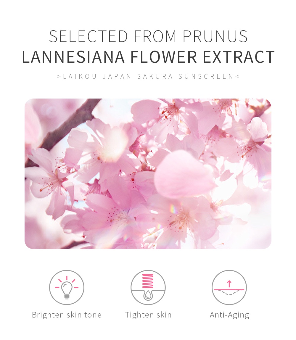 Protetor Solar Com Raios UV Sakura LAIKOU Japão SPF50 PA + + Creme Sunblock 50g | Shopee Brasil