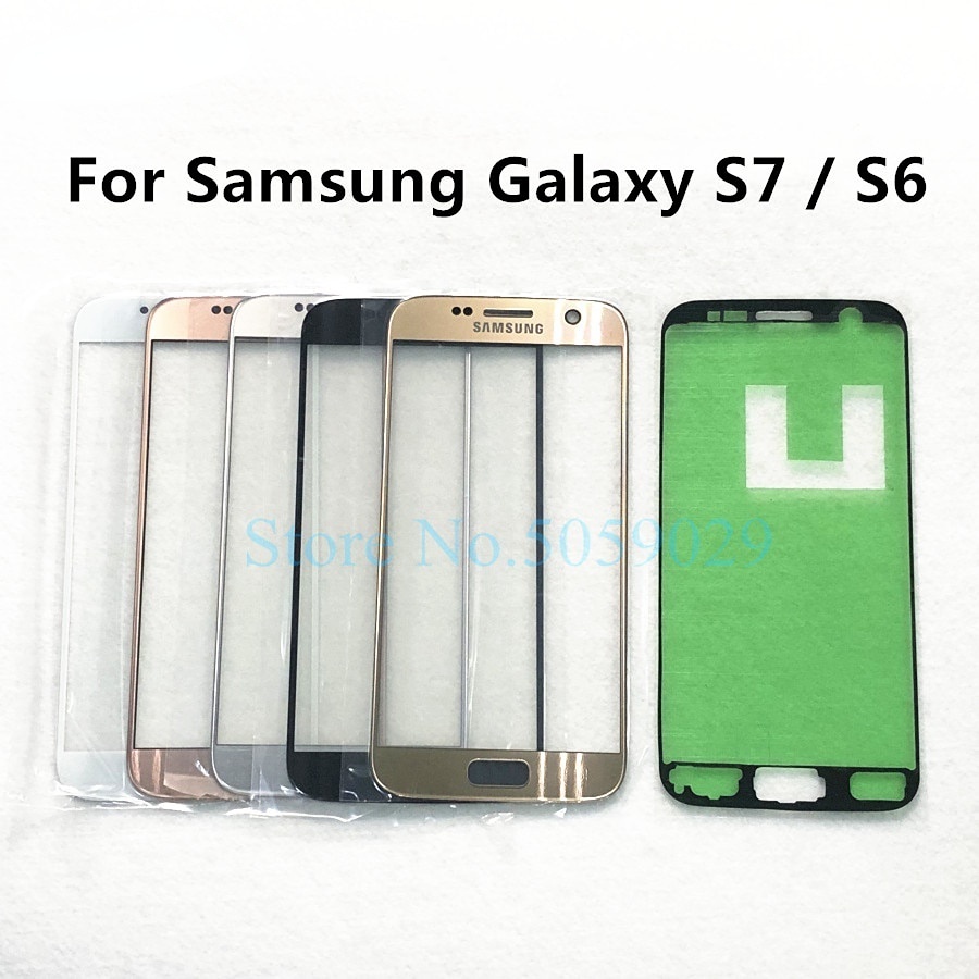 Para Samsung Galaxy S7 G930 SM-G930F G930FD S6 G920 G920F Tela LCD touch Externo Painel De Vidro ...