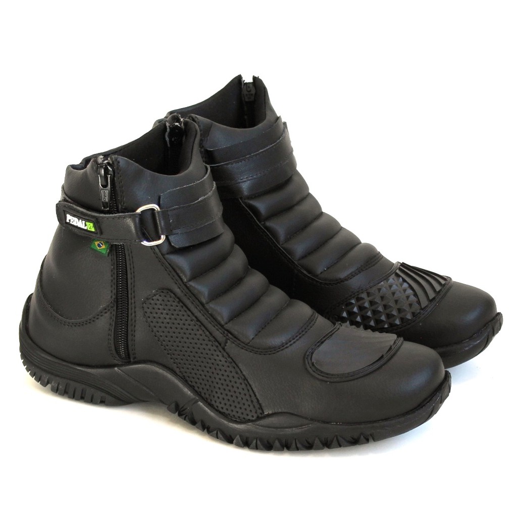 Tenis Motociclista Motoqueiro Motoboy Pedal2 Cuturno Bota Zíper Barata ...