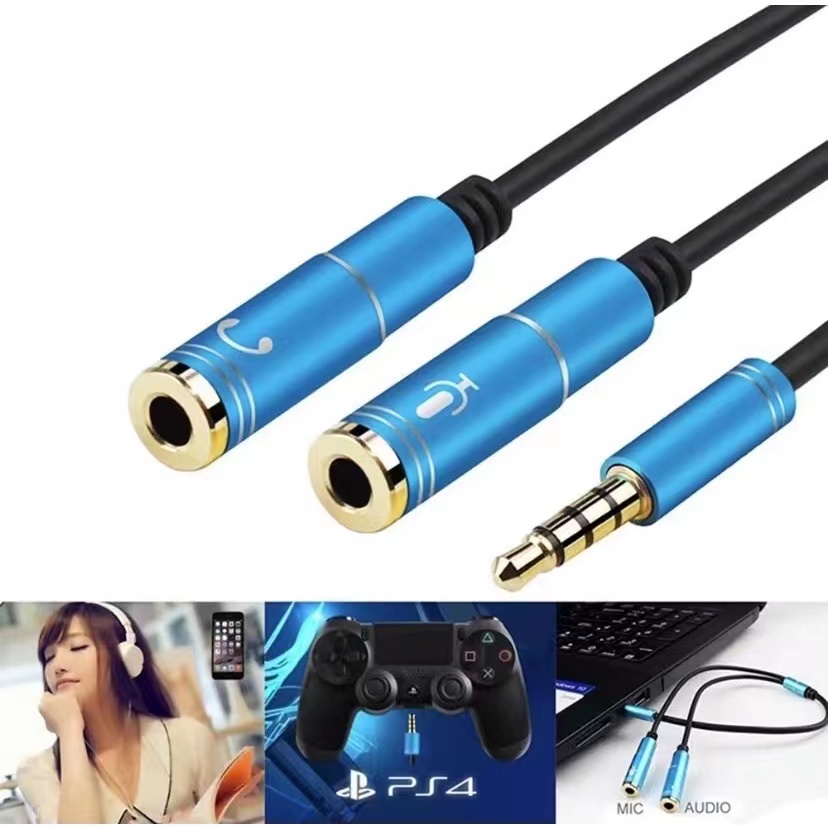 Adaptador P2/p3 Fone E Microfone Xbox One Ps4 Notebook Celular | Shopee ...