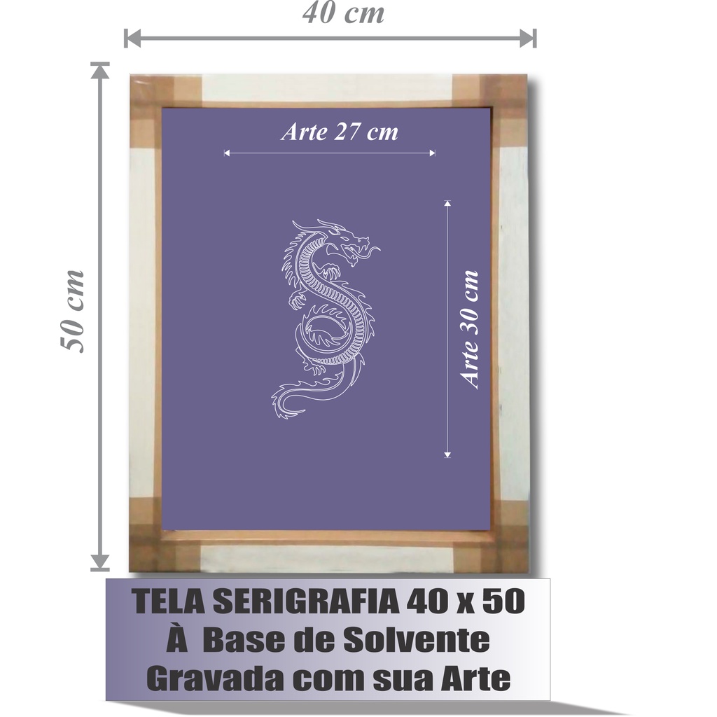 Tela Serigrafia 40X50 À Base de Solvente Gravada com sua Arte | Shopee ...