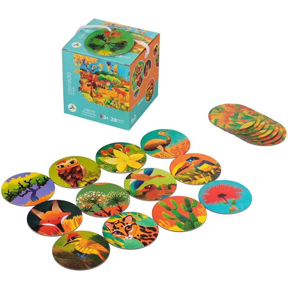Jogo da Memória Cerrado 28 PCS Infantil Brinquedo educativo - Cerrado ...