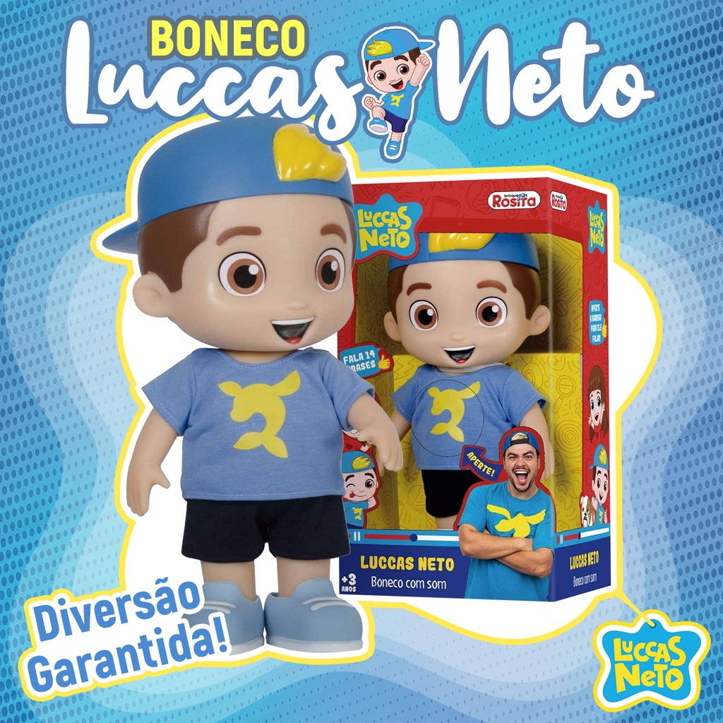 Boneco Luccas Neto Youtuber Original 27cm Com Som - Rosita | Shopee Brasil
