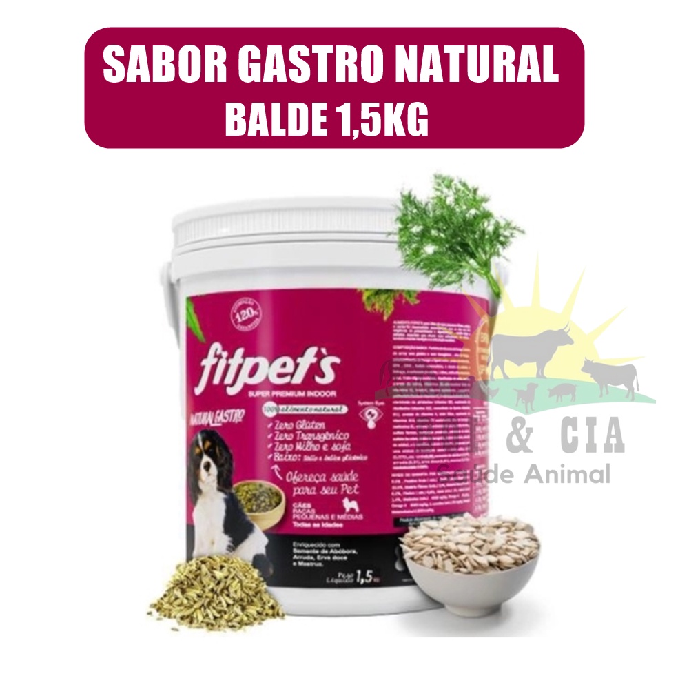 Fitpets Ração para Cães Natural Gastro Zero Glúten 1,5kg Fitpets ...