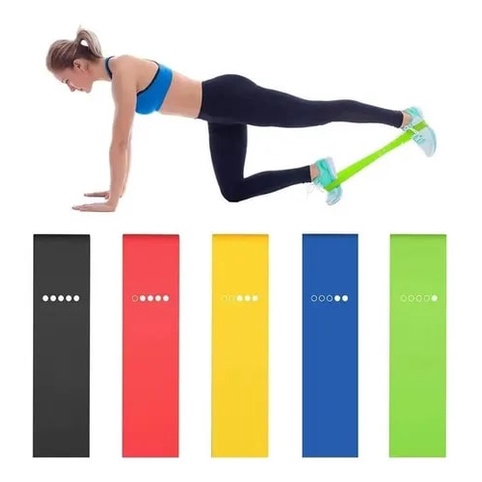 Kit 5 Mini Band Elastico Extensor Exercicio Perna Braço | Shopee Brasil