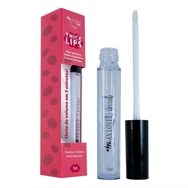 Gloss Thick Lips Transparente Max Love Gloss Efeito Volumoso Max Love ...