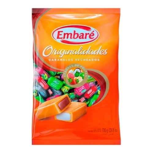 Embaré Bala de Caramelo Recheada Sortida 600g | Shopee Brasil