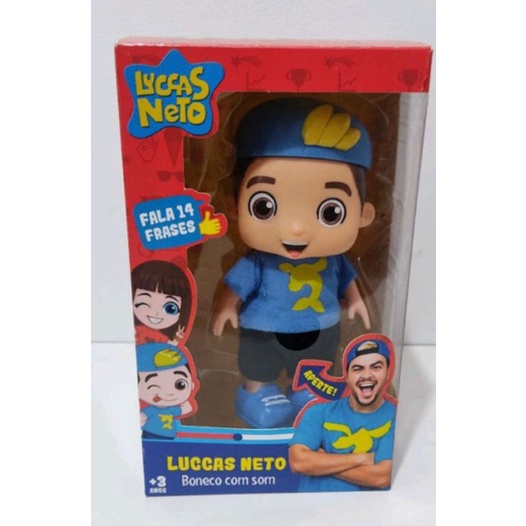 Boneco Lucas Neto Articulado emborrachado Fala 14 frases 20cm | Shopee ...