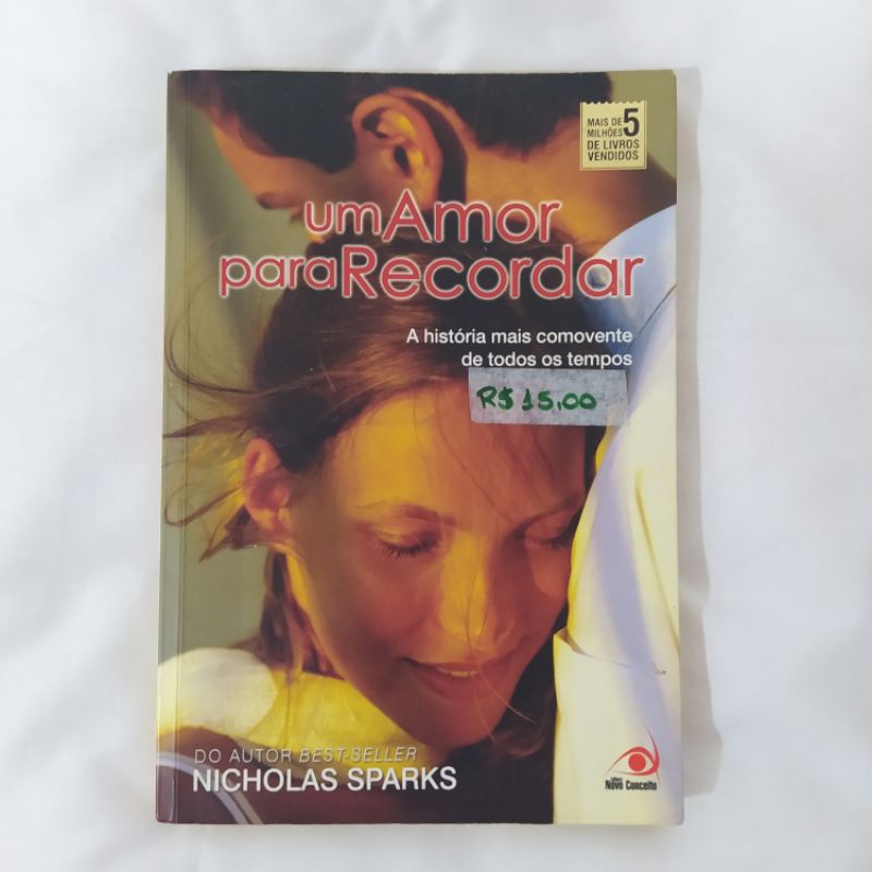 Livro de Romance - Um Amor para Recordar - Nicholas Sparks (brechó/sebo ...