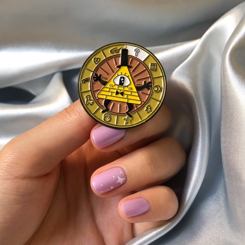 Pin Bill Cipher de Gravity Falls | Broche enamel pins de lapela Um Verão de Mistérios Disney ...
