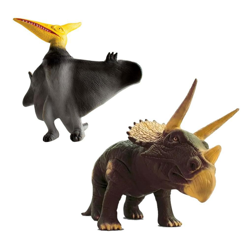 Kit Dinossauro Brinquedo Triceratops Dinopark + Pterodactilo | Shopee ...