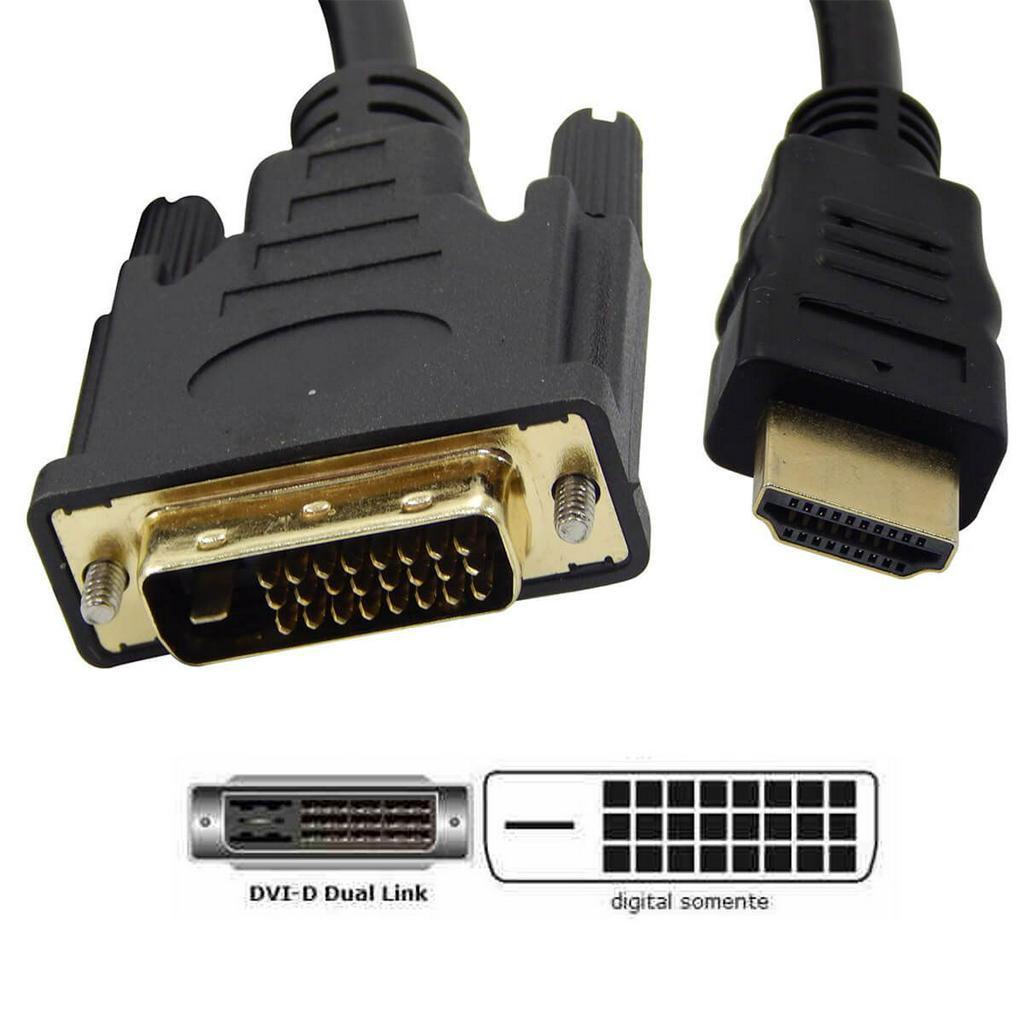 Cabo Dvi-d X Hdmi Dual Link 1.50m C/ Filtro Banhado Ouro - USADO | Shopee Brasil